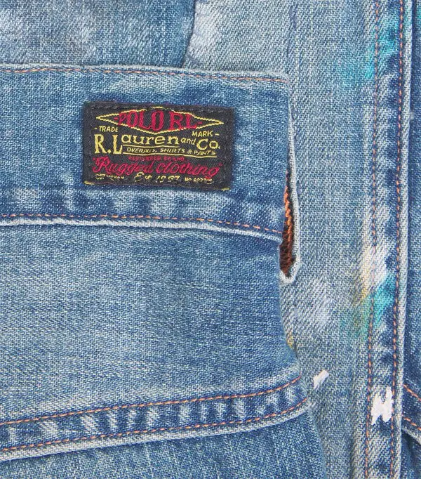 Polo Ralph Lauren Paint-splatter Distressed Straight Jeans