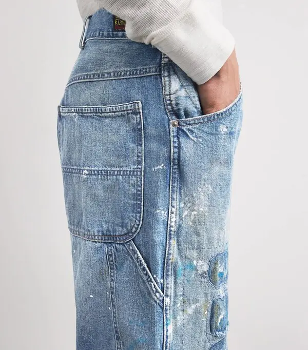 Polo Ralph Lauren Paint-splatter Distressed Straight Jeans