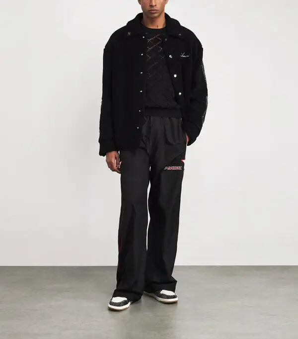 Amiri Denim-suede Skel Sneakers - Black