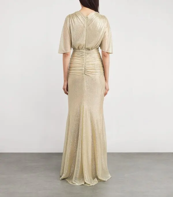 Talbot Runhof Metallic Tulle Gown