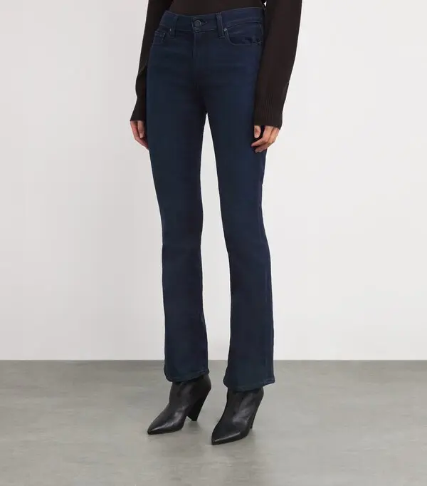 Paige Manhattan High-rise Bootcut Jeans - Navy