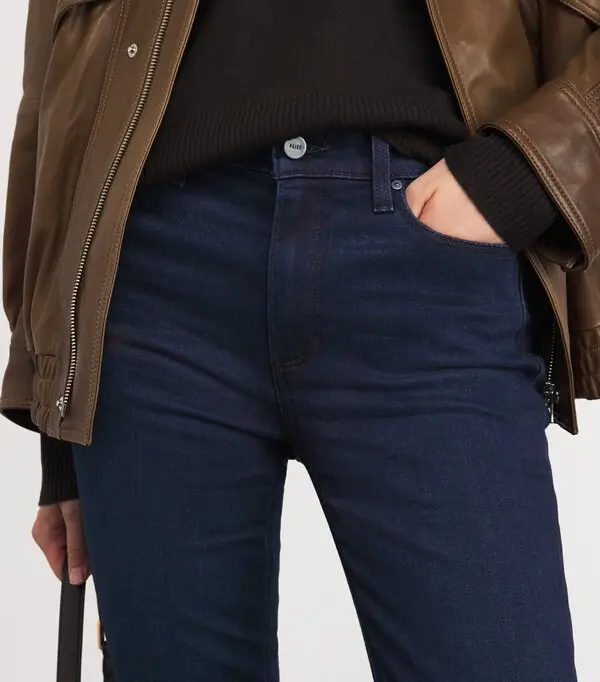 Paige Manhattan High-rise Bootcut Jeans - Navy