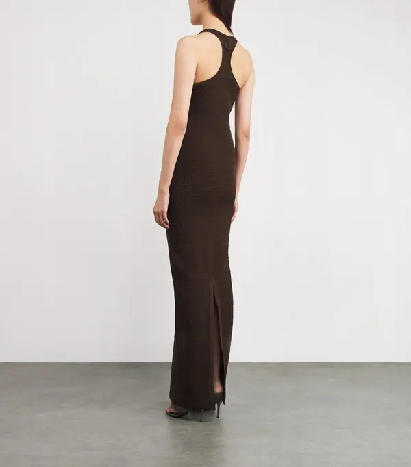 Jacquemus Croc-effect Racerback Maxi Dress