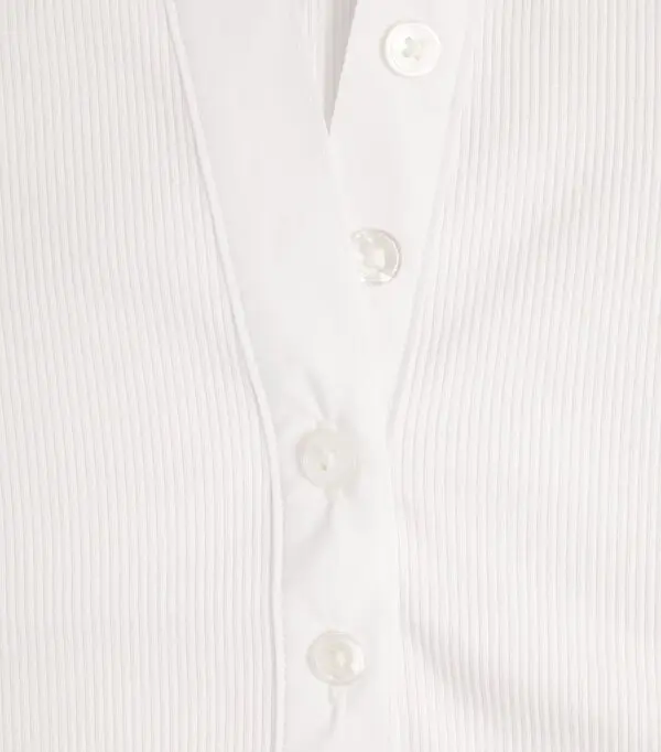 Veronica Beard Stretch-cotton Kearney Polo Shirt - White