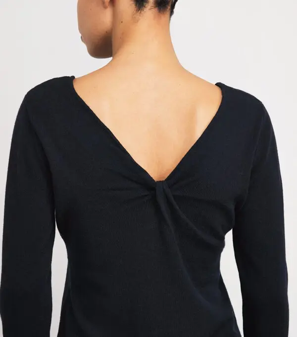 ALLUDE Wool-cashmere Twist-detail Sweater