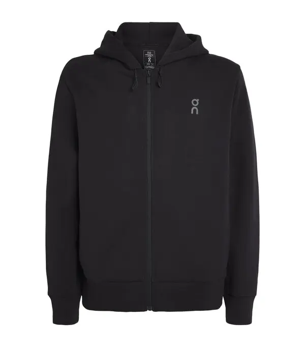 On Focus Tech Zip-up Hoodie - Black