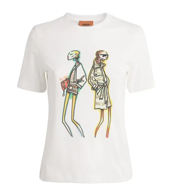 Missoni Cotton Graphic T-shirt - White