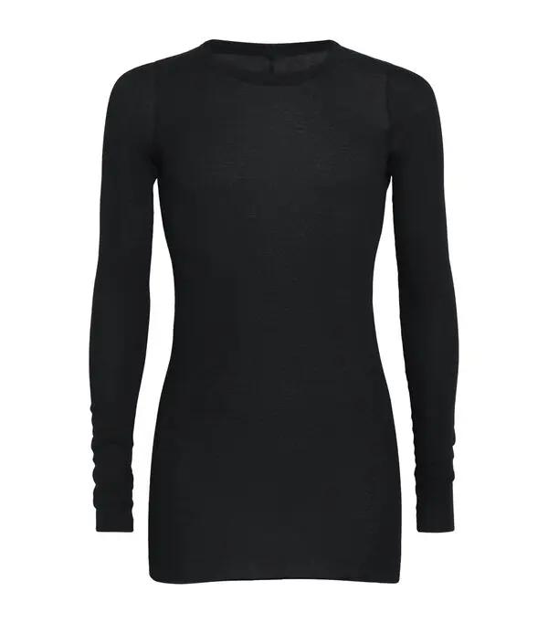 Rick Owens Cotton Jersey Mini Rib T-shirt
