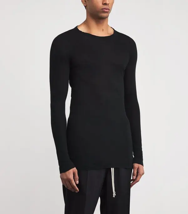 Rick Owens Cotton Jersey Mini Rib T-shirt