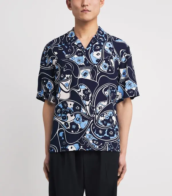 Sandro Short-sleeve Floral Shirt - Blue