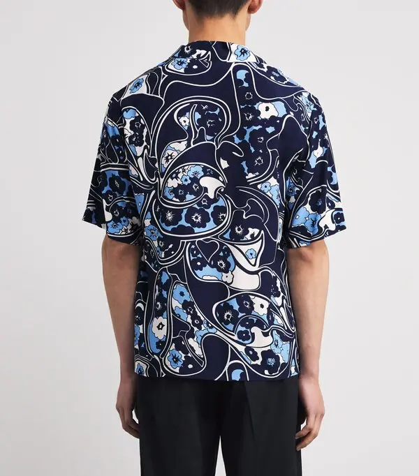 Sandro Short-sleeve Floral Shirt - Blue