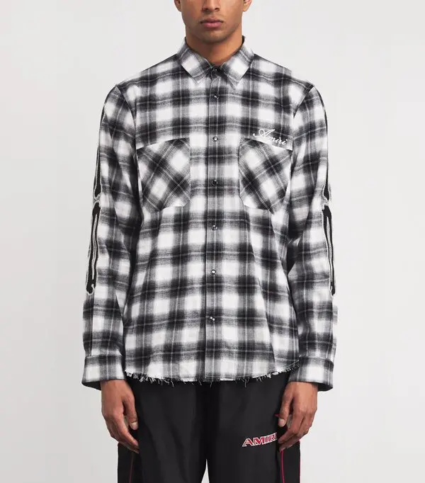 Amiri Cotton Flannel Bones Overshirt