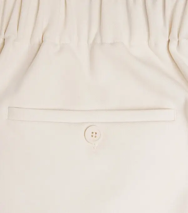 Sandro Cotton-blend Straight-fit Trousers - Beige