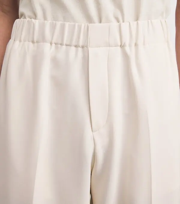 Sandro Cotton-blend Straight-fit Trousers - Beige