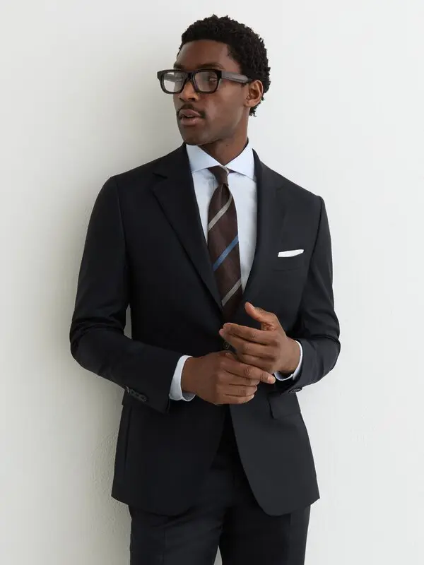REISS Entrepreneur Classic Fit Italian Wool Single-breasted Suit Blazer
