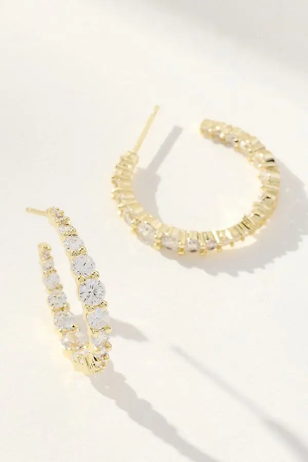 Melinda Maria Oh She Fancy Graduated Hoop Earrings - Gold