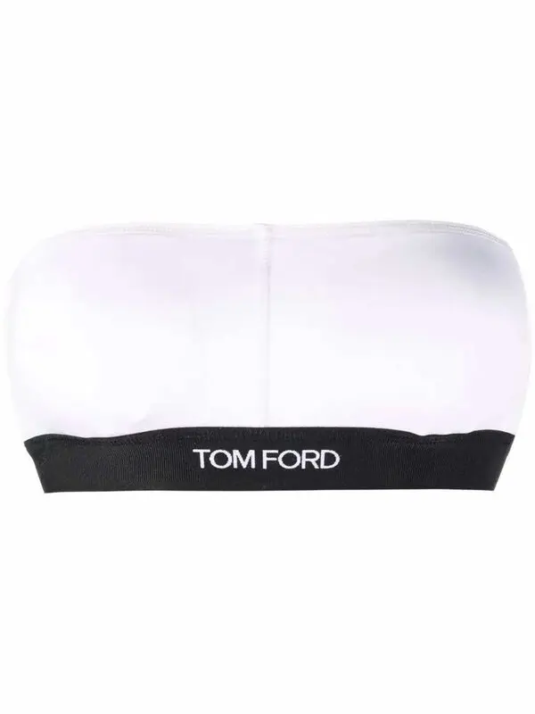 TOM FORD Two-tone Bandeau Bra - White