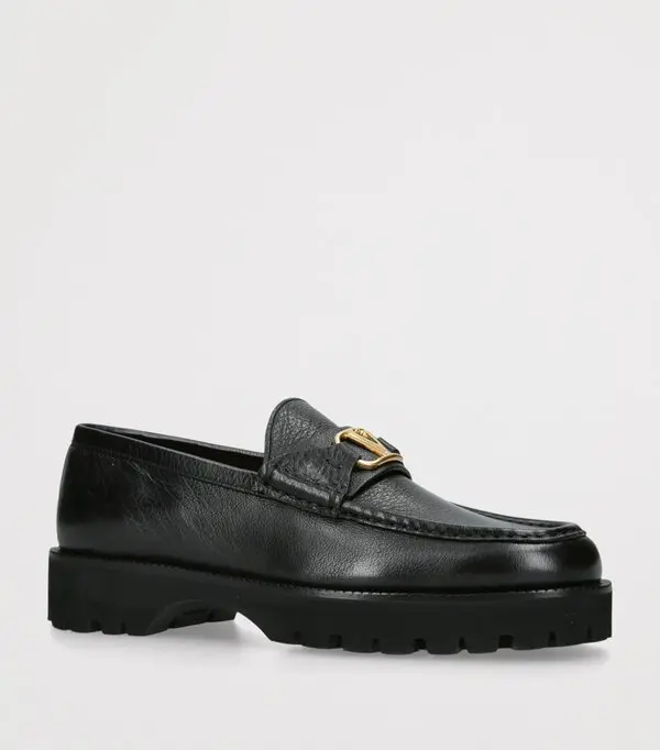 Valentino Garavani Leather Chunky Loafers - Black