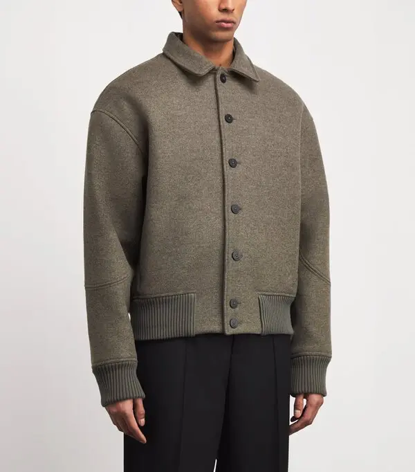 Jacquemus Wool Feltro Bomber Jacket - Green