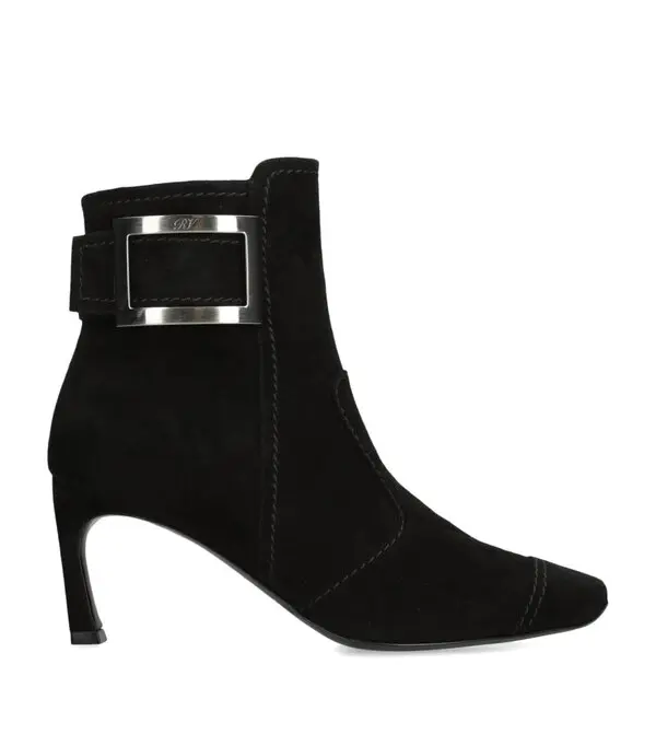 ROGER VIVIER Suede Trompette Boots 70