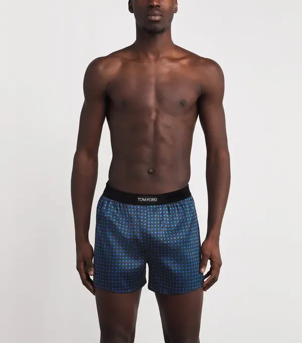 TOM FORD Stretch-silk Printed Boxer Shorts
