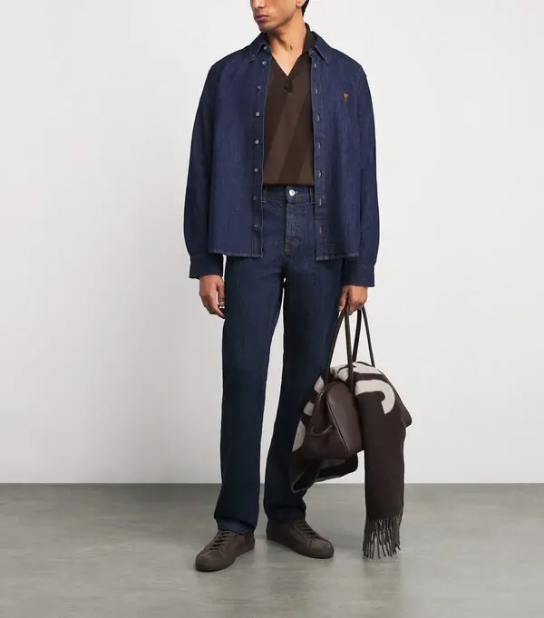 Jacquemus Cropped Stripe Polo Shirt - Brown