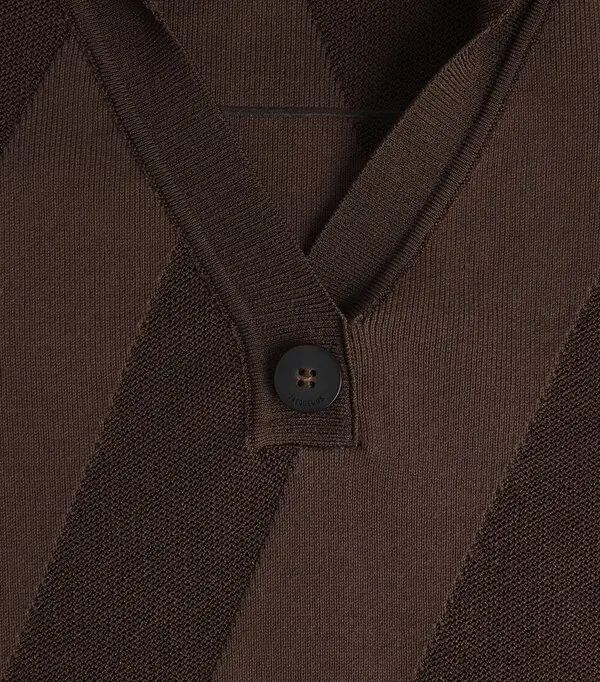 Jacquemus Cropped Stripe Polo Shirt - Brown