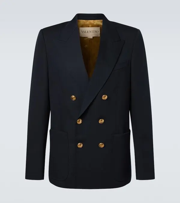 Valentino Garavani Double-breasted Virgin Wool Blazer