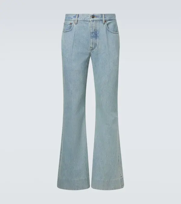 Valentino Garavani Logo Flare Jeans - Blue