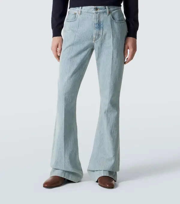 Valentino Garavani Logo Flare Jeans - Blue