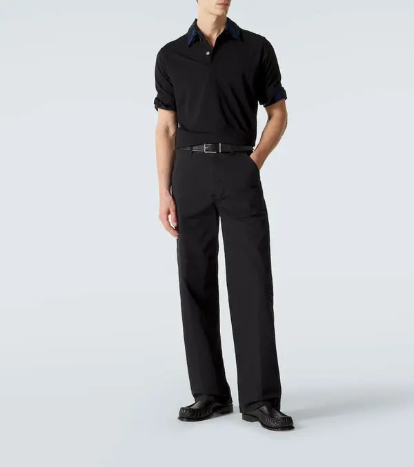 Dries Van Noten Cotton Straight Pants
