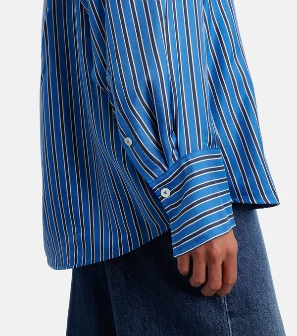 TOTEME Striped Silk Shirt - Blue