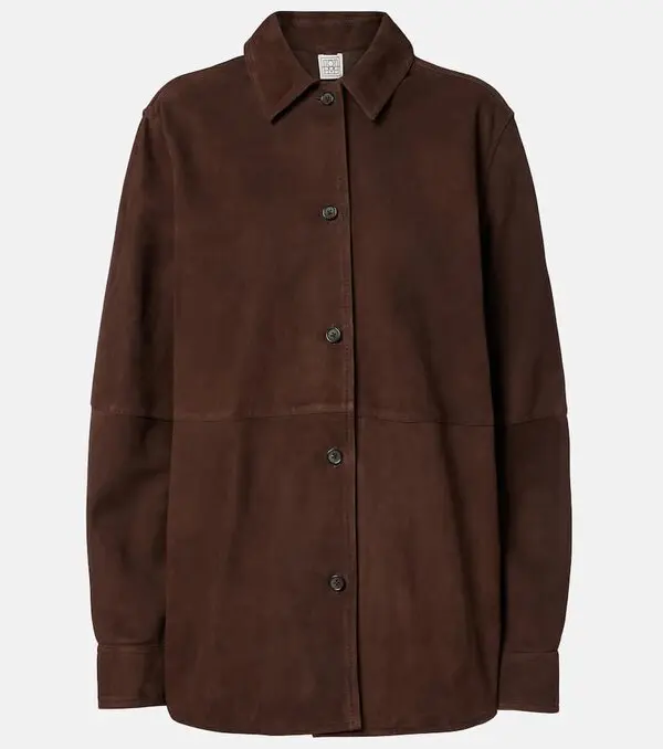 TOTEME Suede Overshirt - Brown