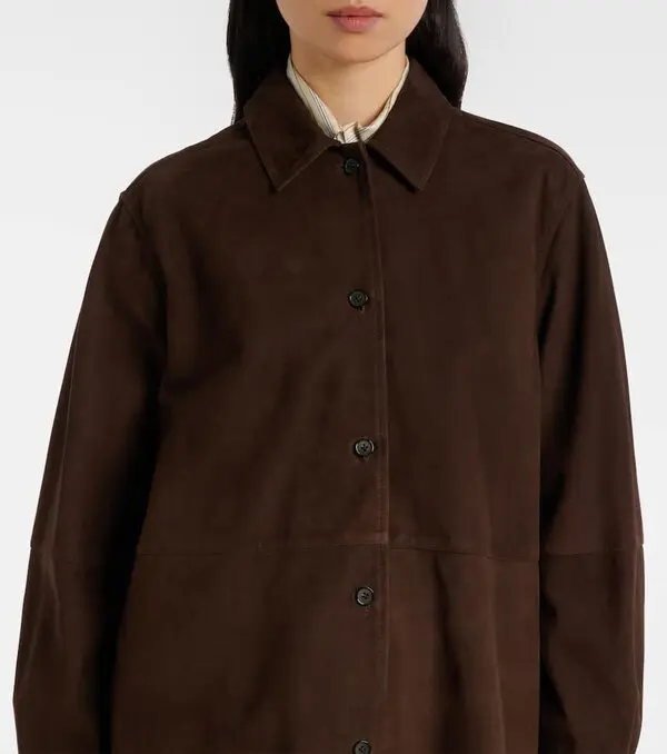 TOTEME Suede Overshirt - Brown