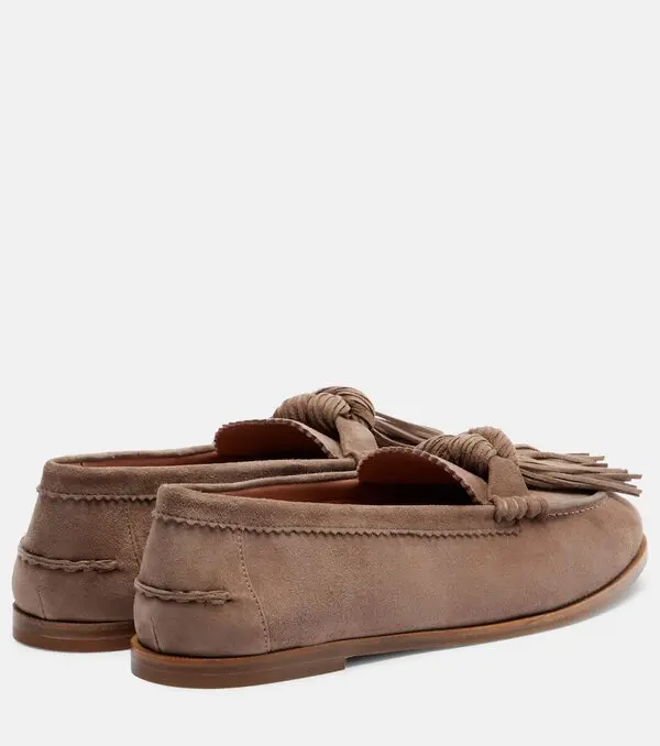 AQUAZZURA Freddie Suede Loafers