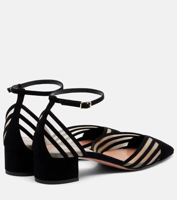 AQUAZZURA Alana 35 Suede Pumps