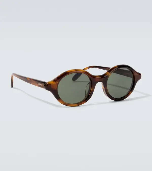 Loewe Slim Round Frame Sunglasses - Brown
