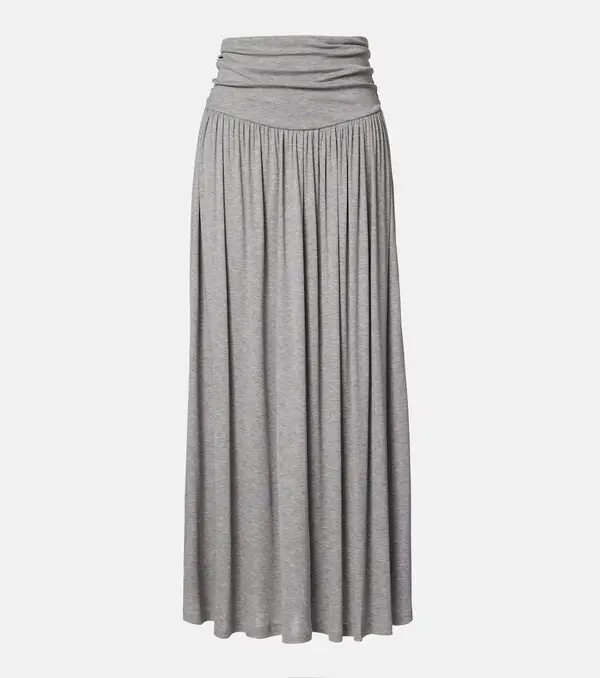 AYA MUSE Viona Draped Maxi Skirt - Grey