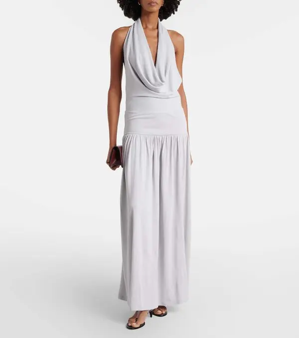 AYA MUSE Spoe Halterneck Maxi Dress