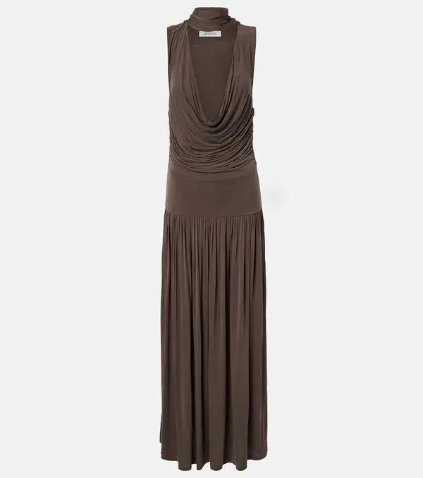 AYA MUSE Alyve Draped Halterneck Maxi Dress