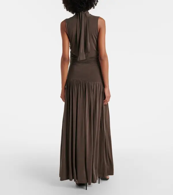 AYA MUSE Alyve Draped Halterneck Maxi Dress