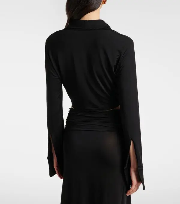 AYA MUSE Freya Draped Crop Top