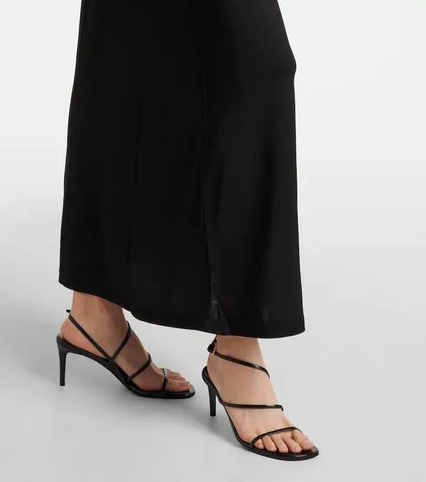 AYA MUSE Freya Draped Maxi Skirt - Black