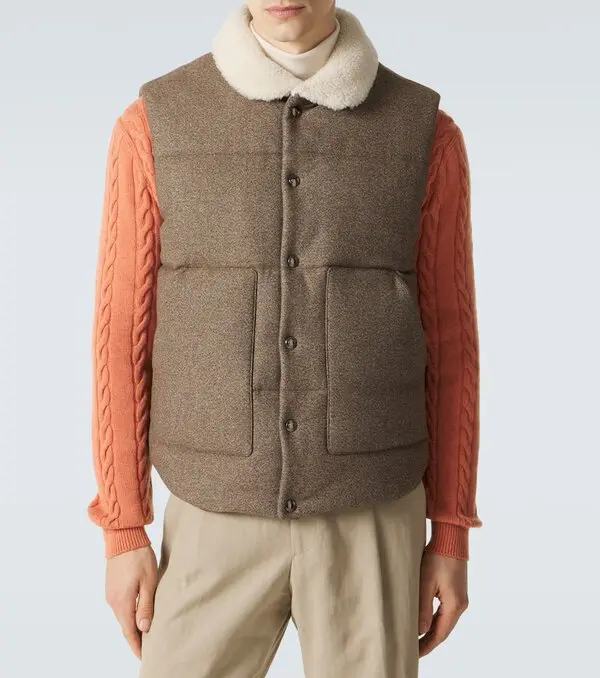 Loro Piana Dug Wool And Cashmere Vest
