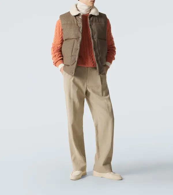Loro Piana Dug Wool And Cashmere Vest