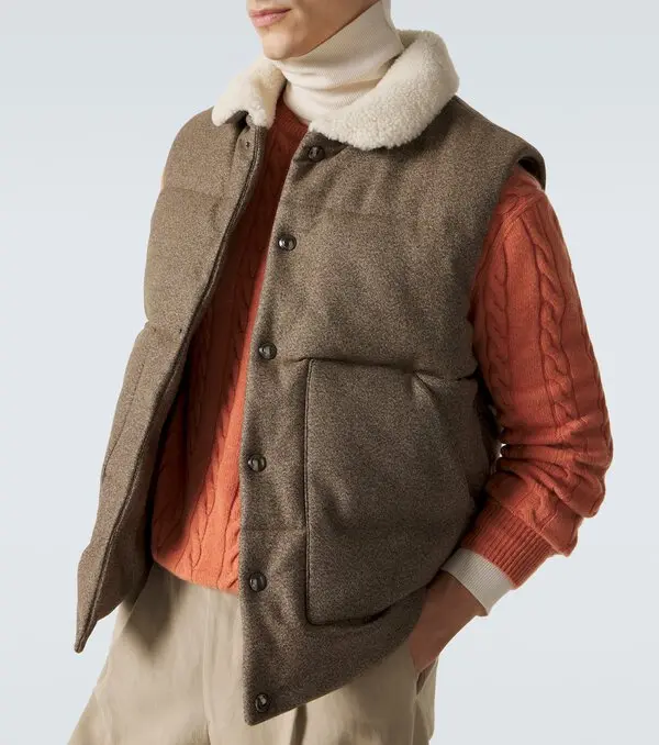 Loro Piana Dug Wool And Cashmere Vest