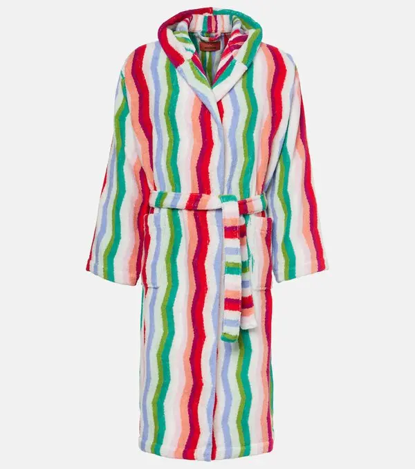 Missoni Wave Cotton Terry Bathrobe - Multicoloured