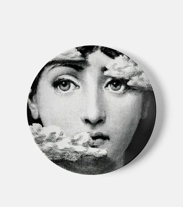 FORNASETTI Tema E Variazioni N.139 Porcelain Wall Plate - Black
