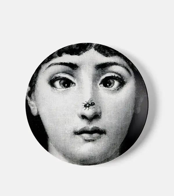 FORNASETTI Tema E Variazioni N.363 Porcelain Wall Plate - Black