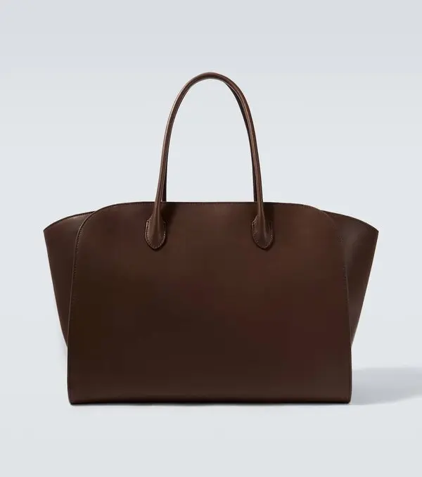 THE ROW Marlo 17 Leather Tote Bag - Brown